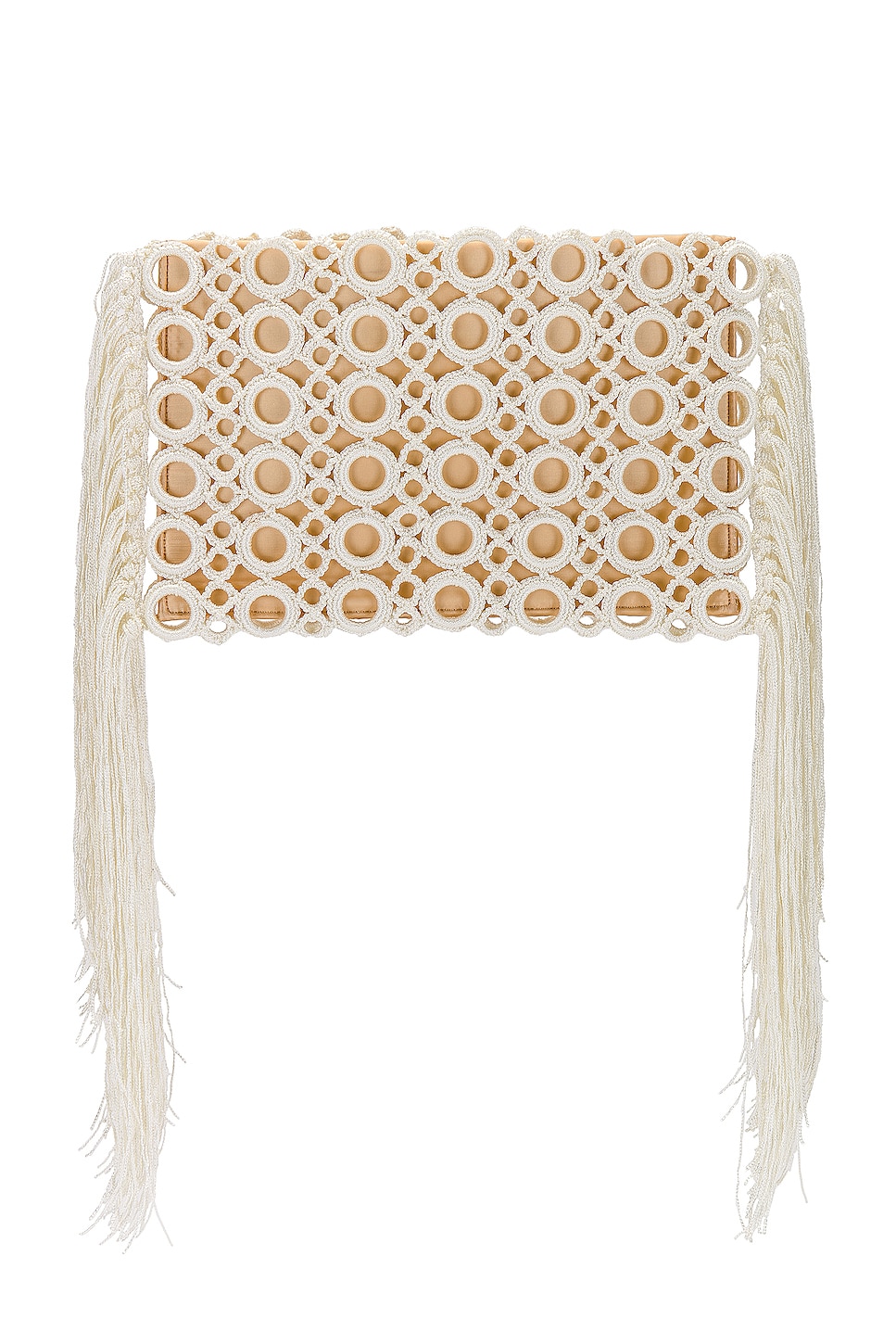 My Beachy Side Crochet Embroidered Clutch in Ivory | REVOLVE