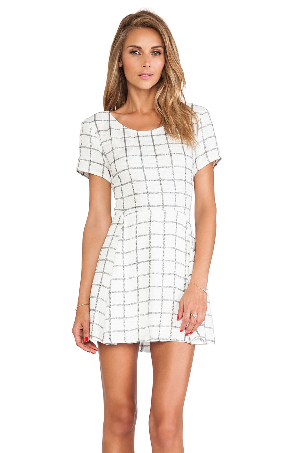 Myne Blaze Mini Dress in Cruz Plaid | REVOLVE