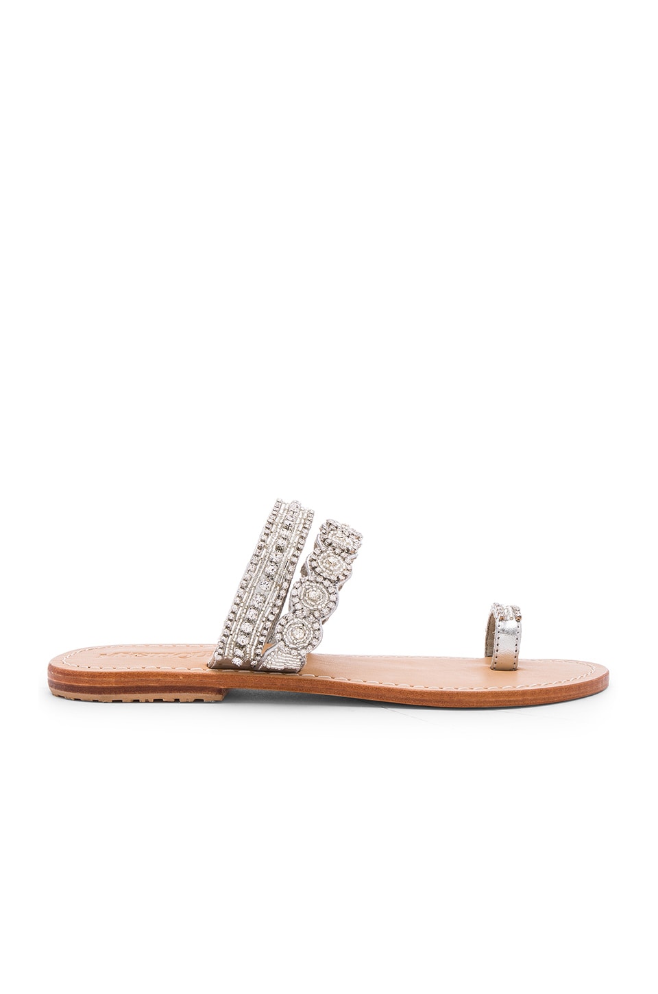 Mystique Slide Sandals in Silver & Clear | REVOLVE