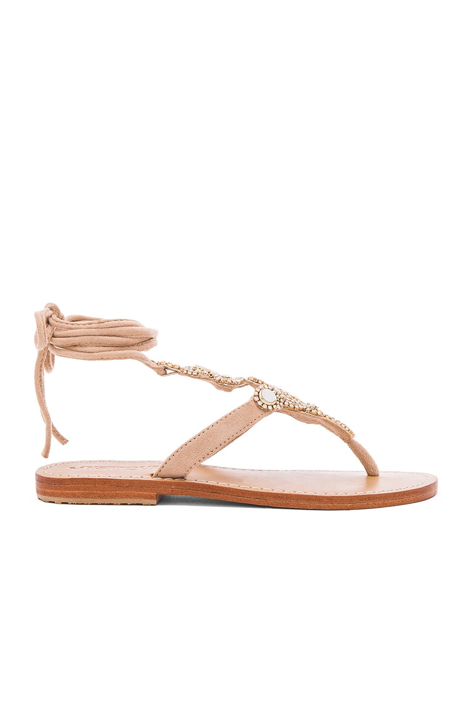 Mystique Shell Sandals in Nude & Mop | REVOLVE
