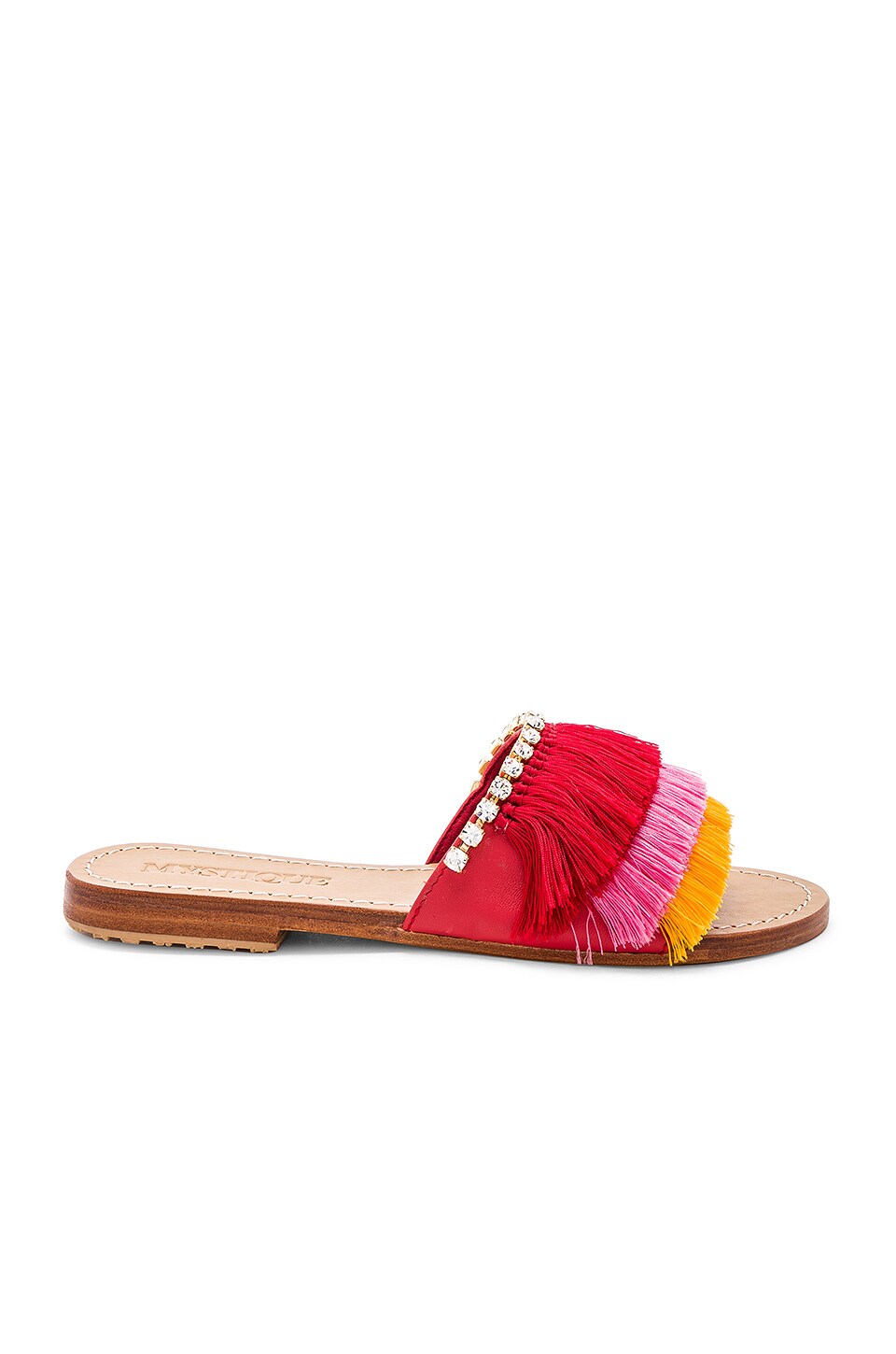 Mystique Fringe Slide in Red Multi | REVOLVE