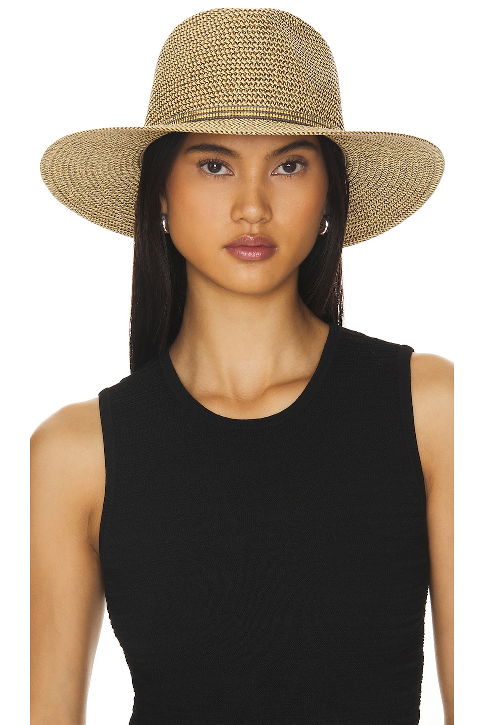 Nikki Beach Mila Hat in Gold Shimmer & Grey | REVOLVE