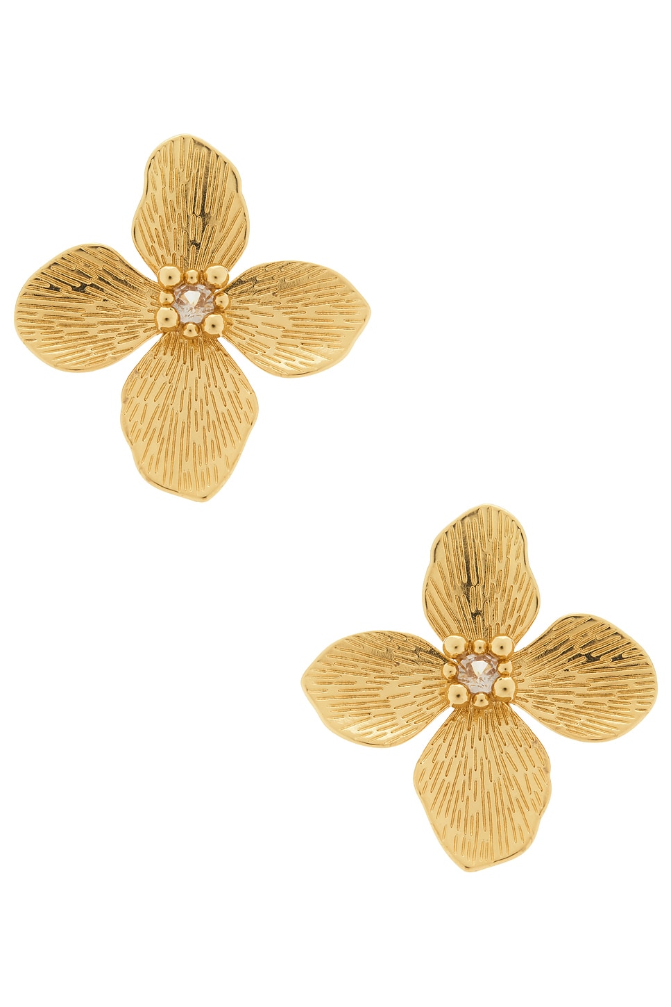 Natalie B Jewelry Flora Stud Earring in Gold | REVOLVE
