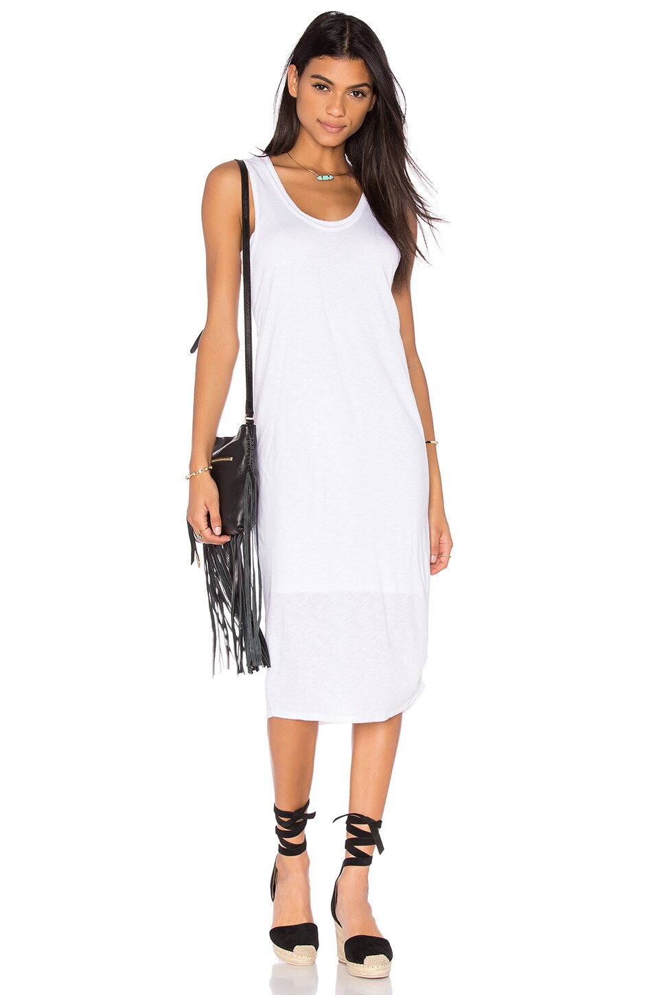 Nation Los Angeles Merrill Tank Dress in White | REVOLVE
