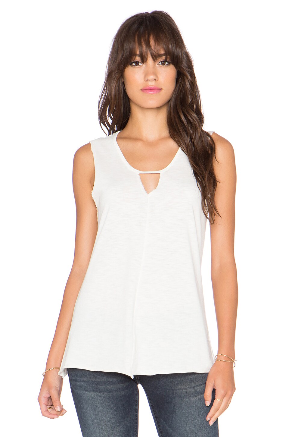 Nation Los Angeles Darcey Triangle Tank in White | REVOLVE