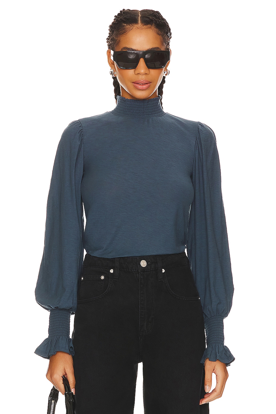 Nation LTD Violet Prim And Proper Tee in Azure | REVOLVE