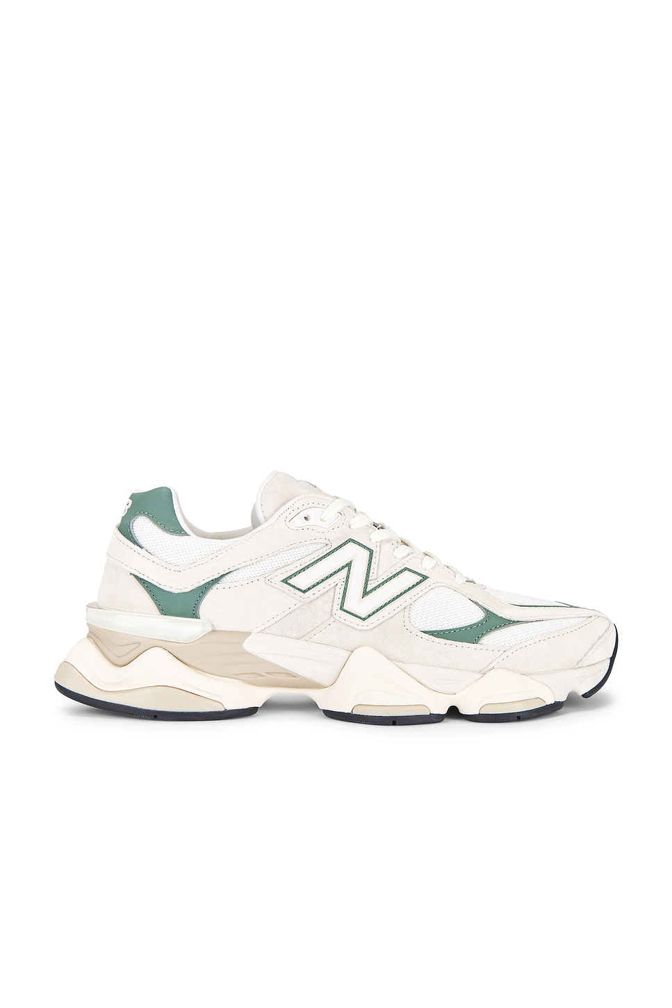 New Balance 9060 Sneakers in Linen & Dark Juniper | REVOLVE
