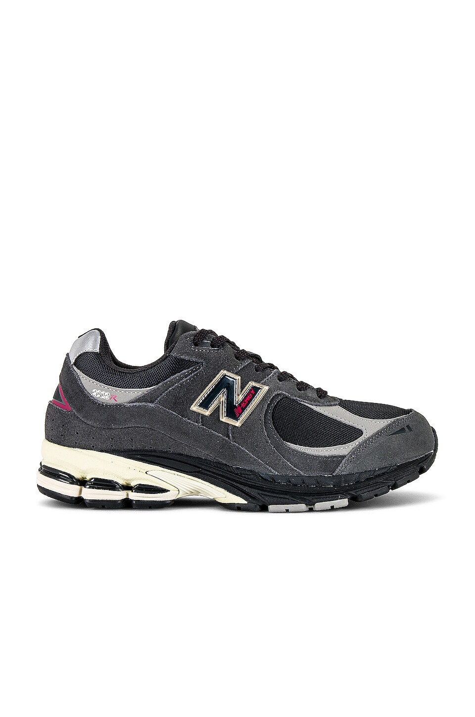 New Balance 2002R in Magnet/ Hi-Pink | REVOLVE