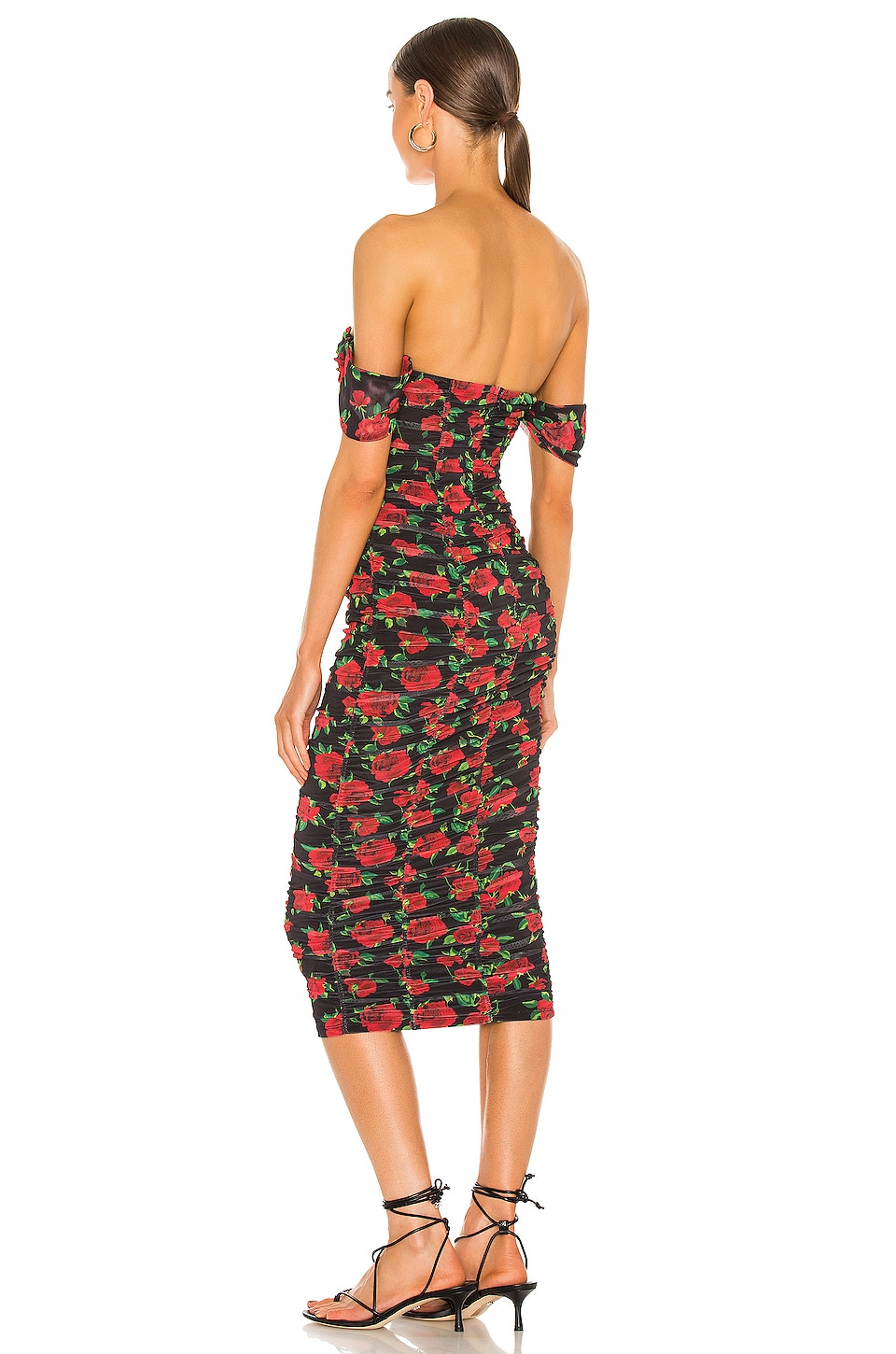 NBD Robin Midi Dress in Black & Red Floral in Black & Red Floral | REVOLVE