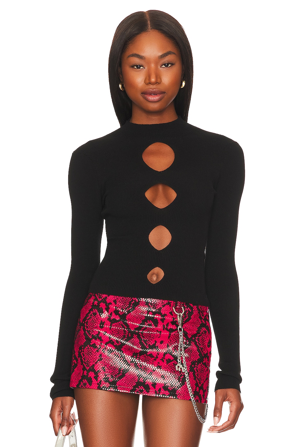 NBD Cyra Cut Out Sweater in Black | REVOLVE