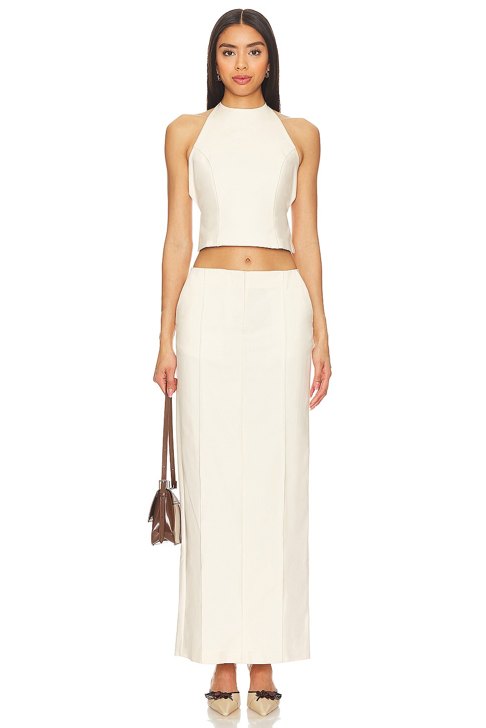 NBD Oraya Maxi Skirt in Cream | REVOLVE