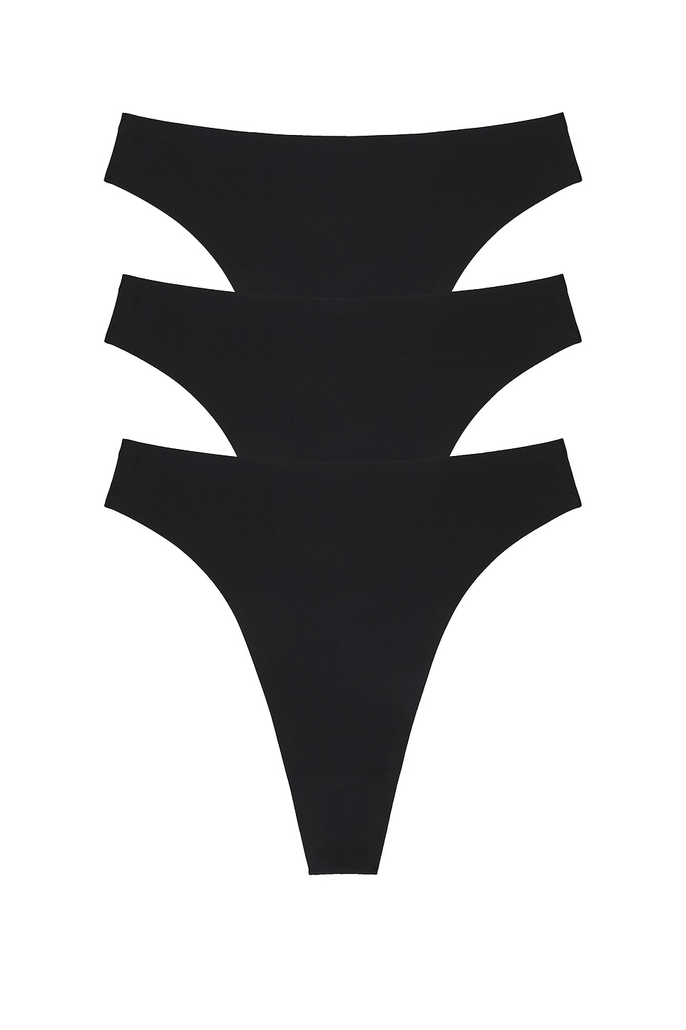Negative Underwear Base High Thong 3-pack in Black | REVOLVE