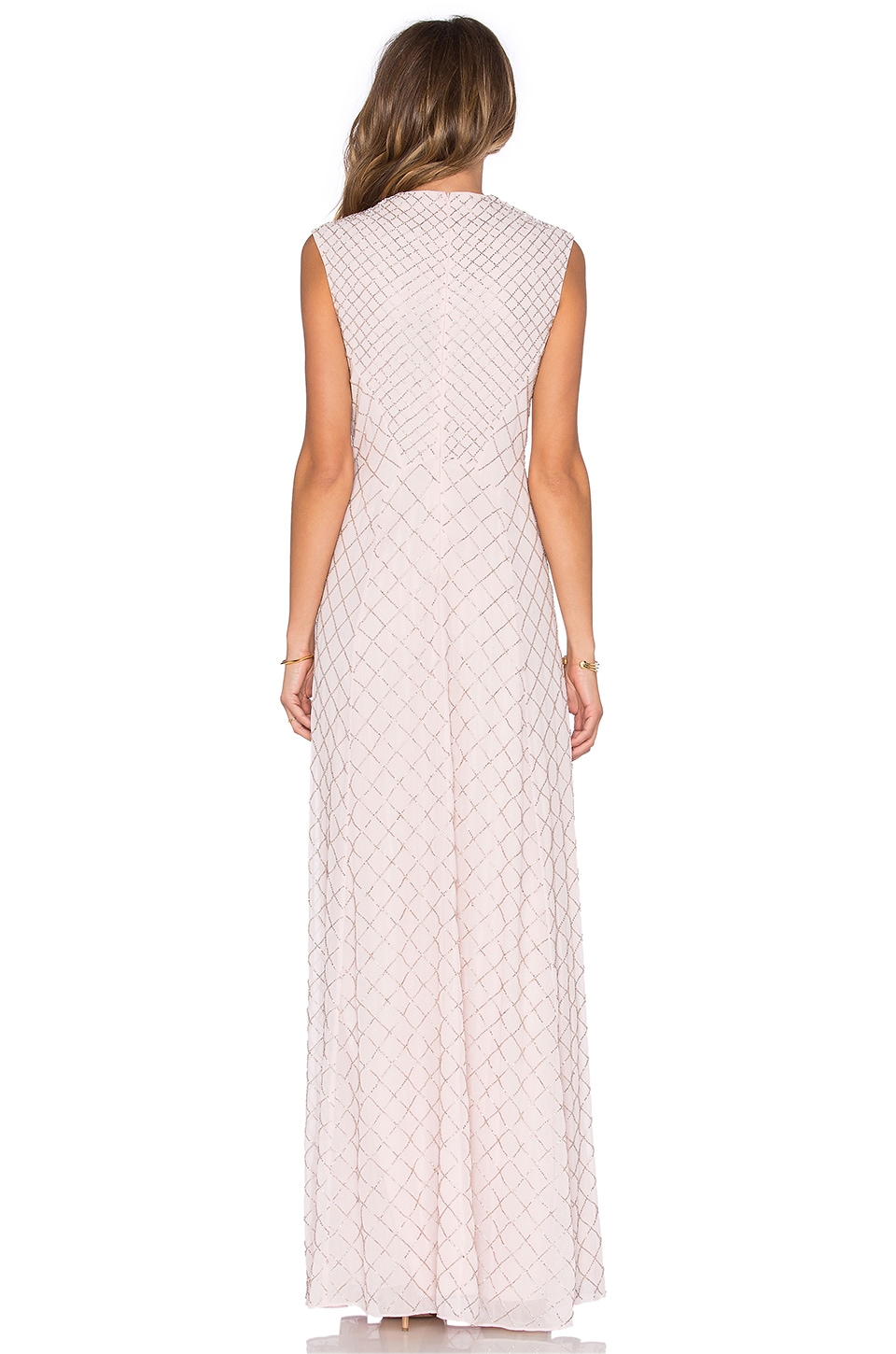 Needle & Thread Circle Mesh Maxi Dress in Bleach Pink | REVOLVE