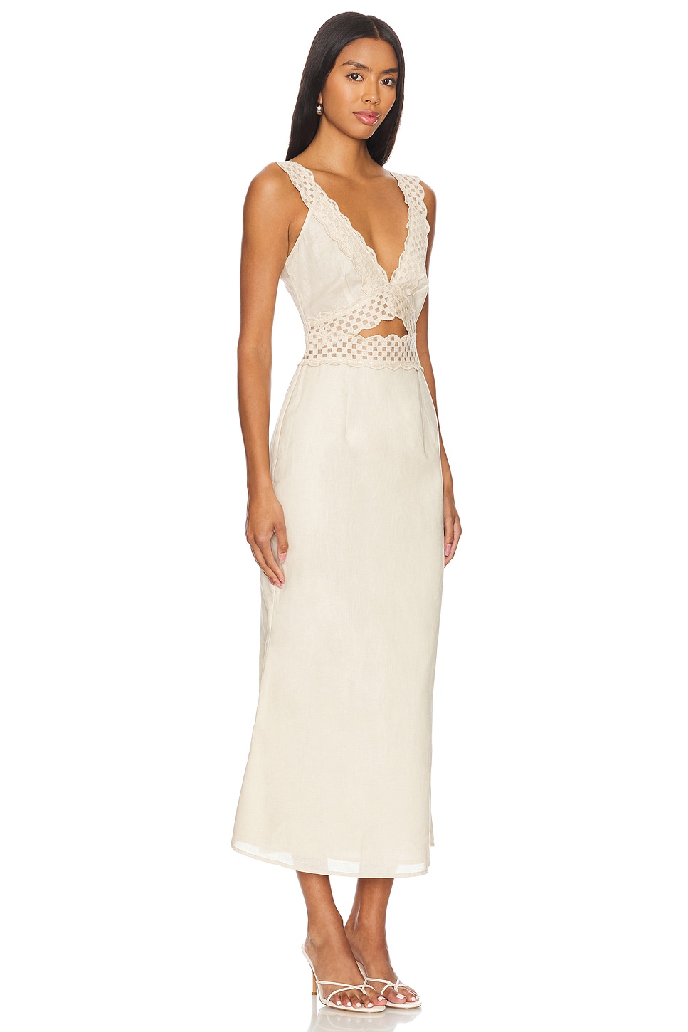 Never Fully Dressed Mimi Dress in Stone | REVOLVE