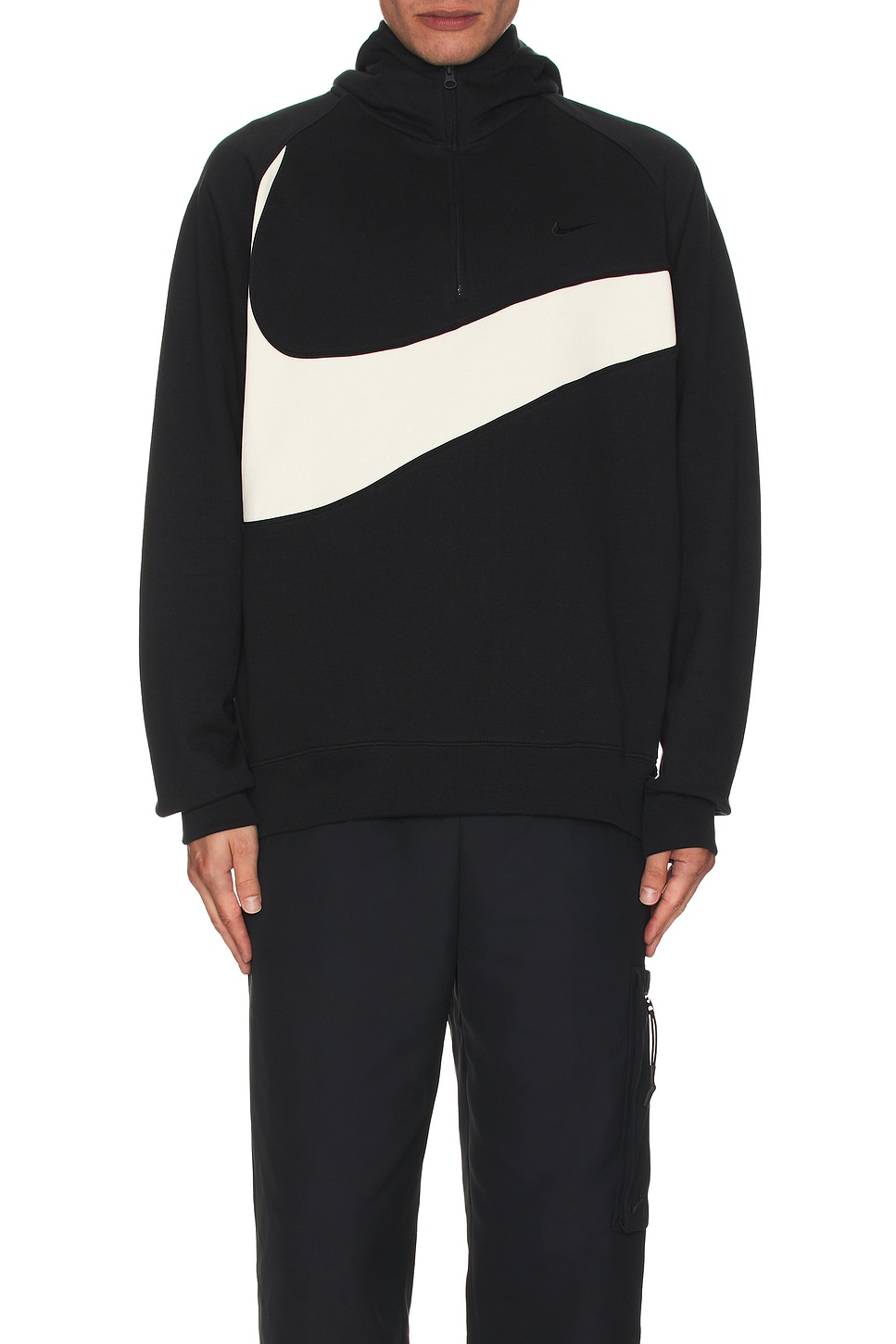 Nike Tech Fleece Hoodie in Black & Coconut Milk Black | REVOLVE