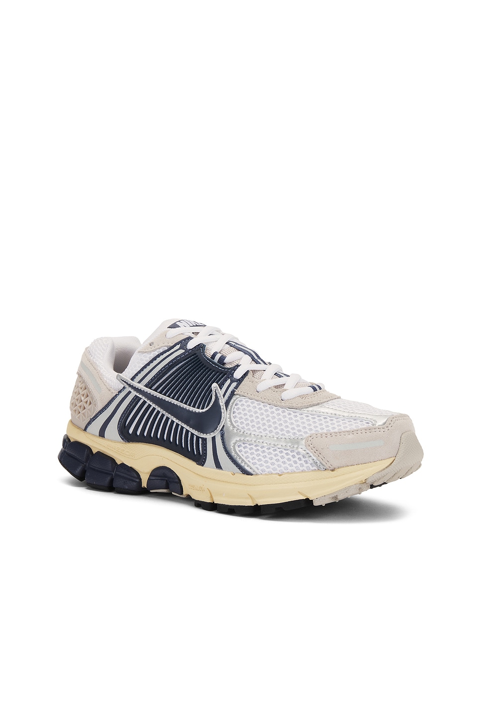 Nike Nike Zoom Vomero 5 Sneaker in White, Thunder Blue, & Cream | REVOLVE