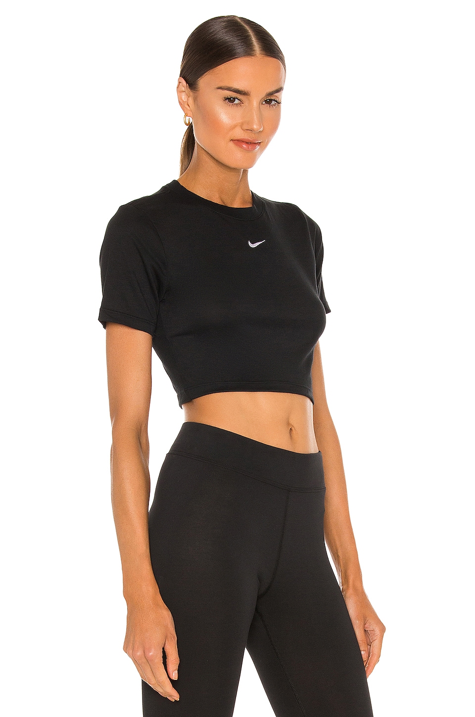 Nike NSW Essential Crop Tee in Black | REVOLVE