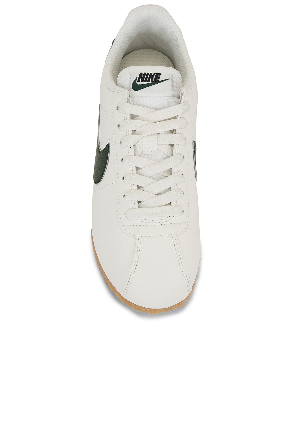 Nike Cortez Leather Sneaker in Sail, Fir, Gum Yellow, & Black | REVOLVE