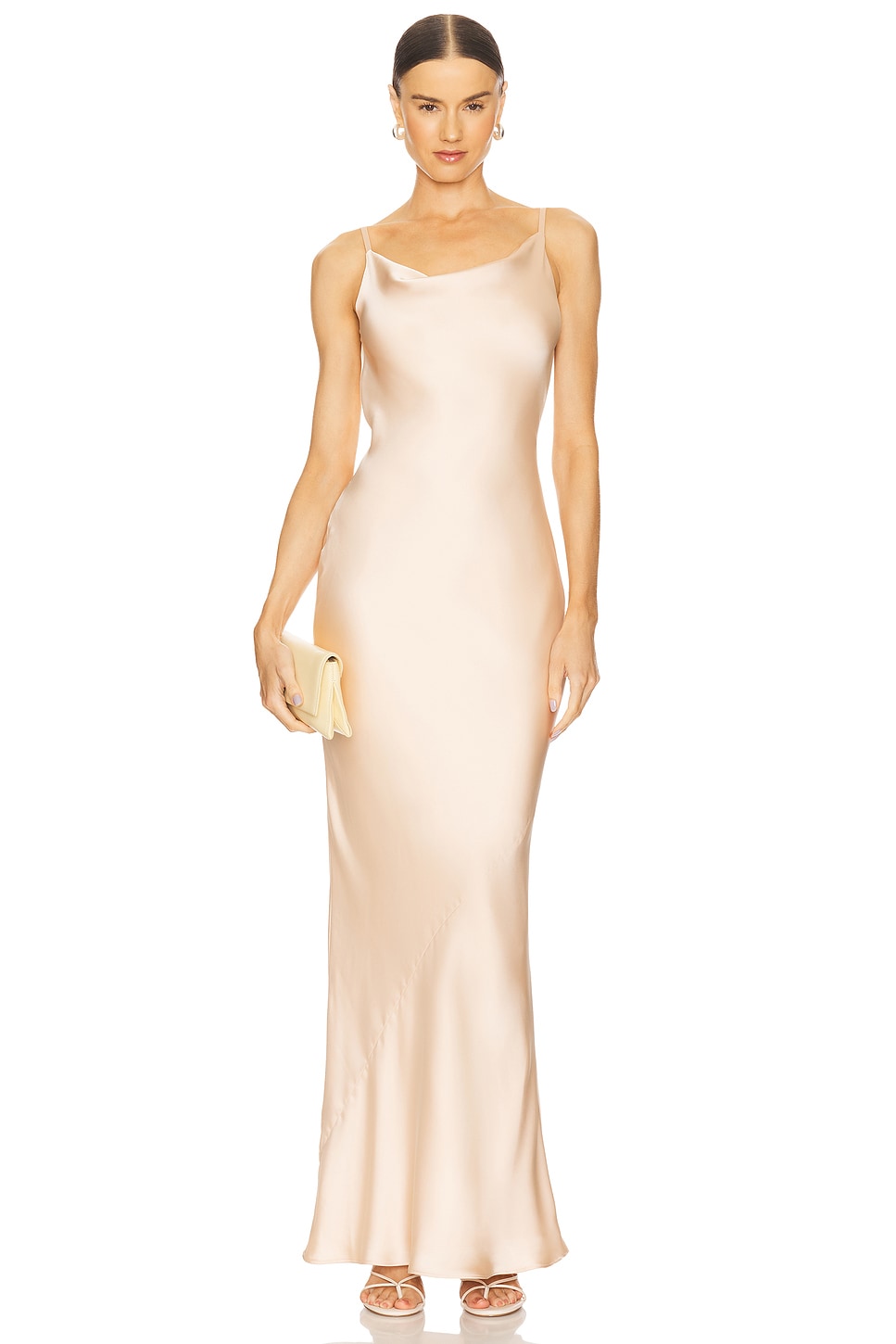 Norma Kamali Maria Slip Gown in Baby | REVOLVE