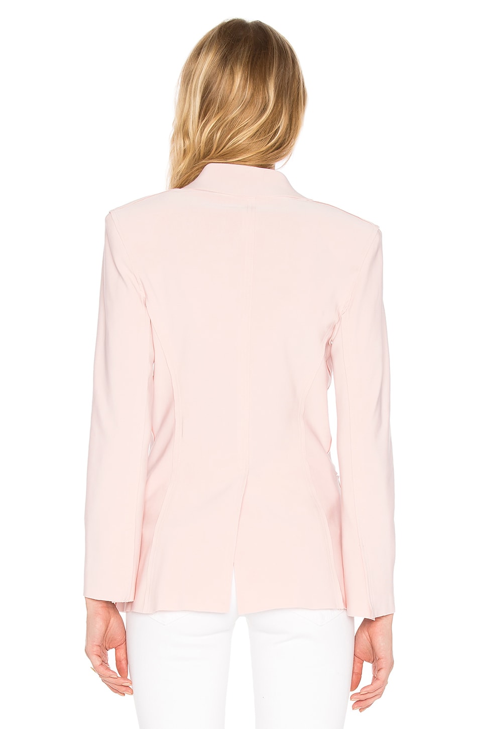 Norma Kamali Single Breasted Jacket in Blush | REVOLVE