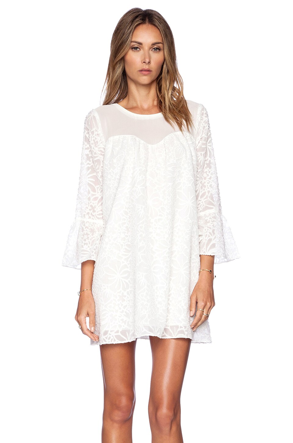Nikki Reed for REVOLVE Eleanor Dress in Cream | REVOLVE