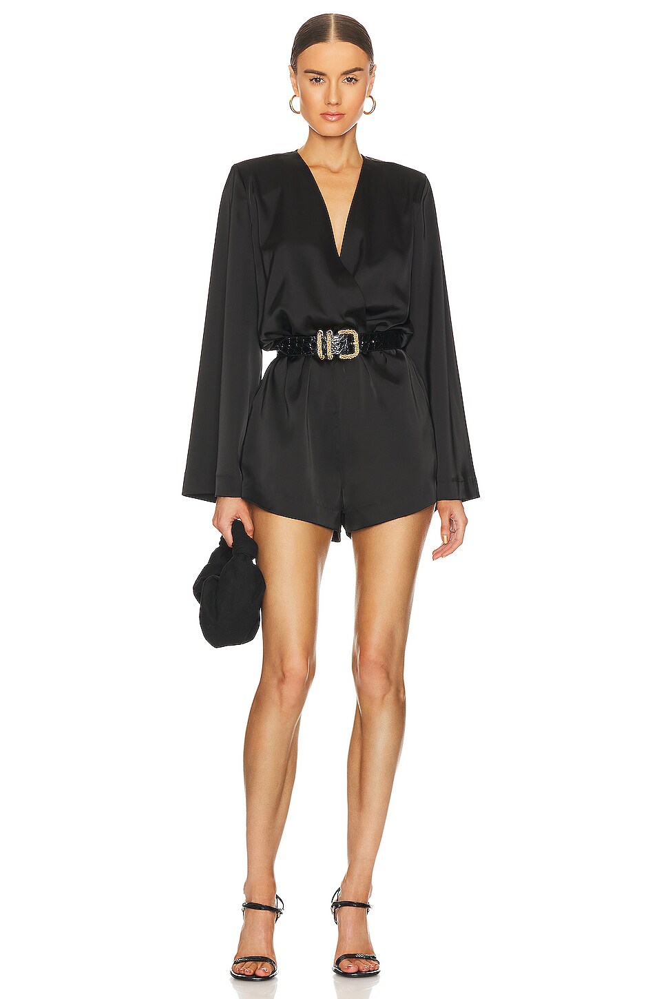NONchalant Label Julia Romper in Black | REVOLVE