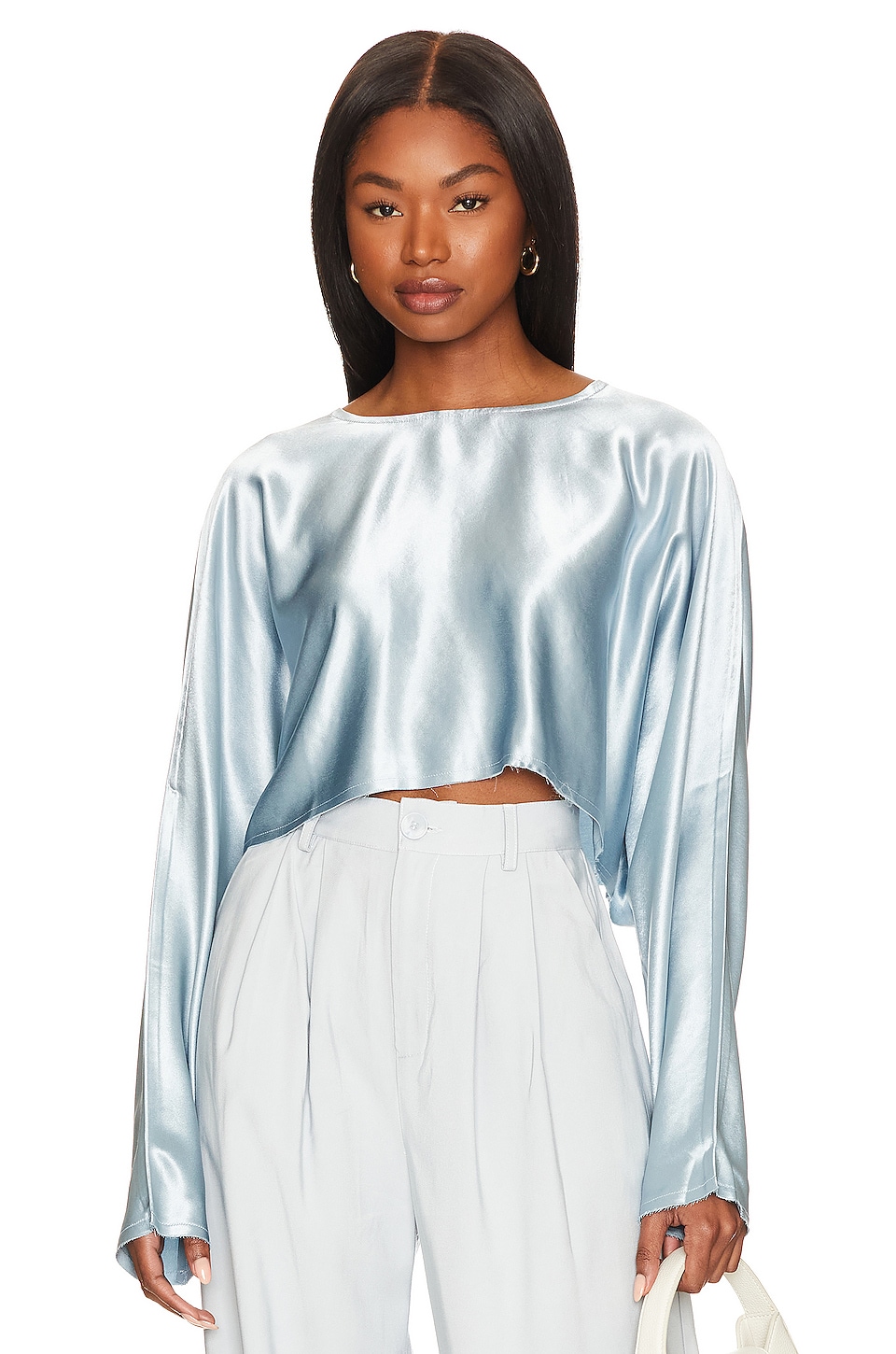 Nonchalant Label Emilia Crop in Sterling Blue | REVOLVE