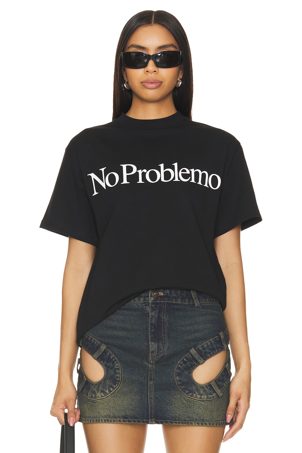 No Problemo Short Sleeve Tee in Black | REVOLVE