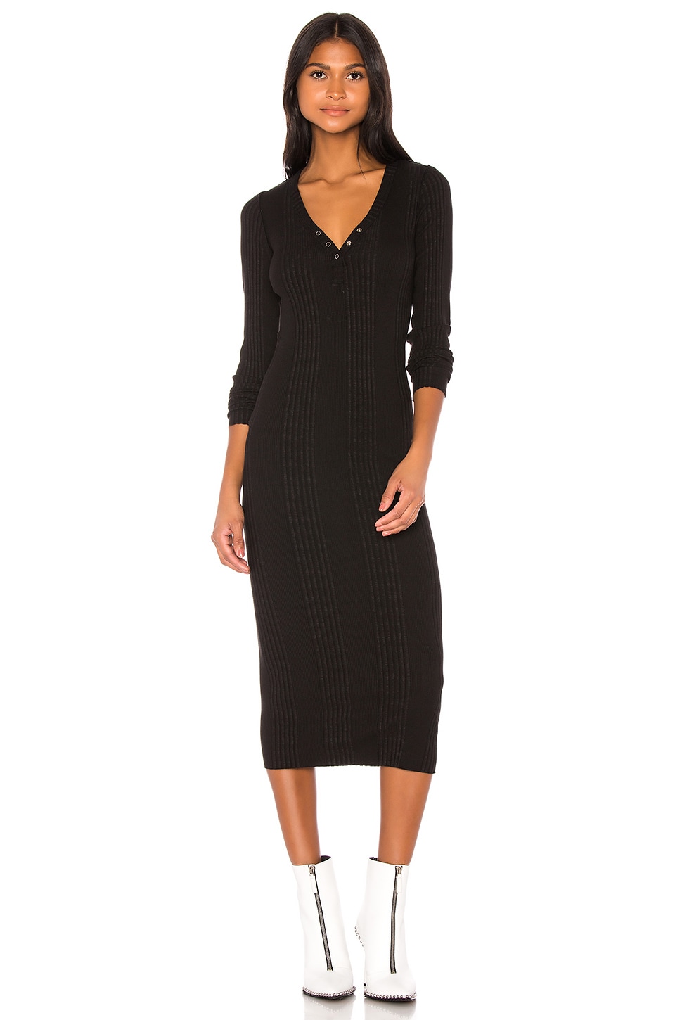 NSF Sarah Henley Dress in Black | REVOLVE