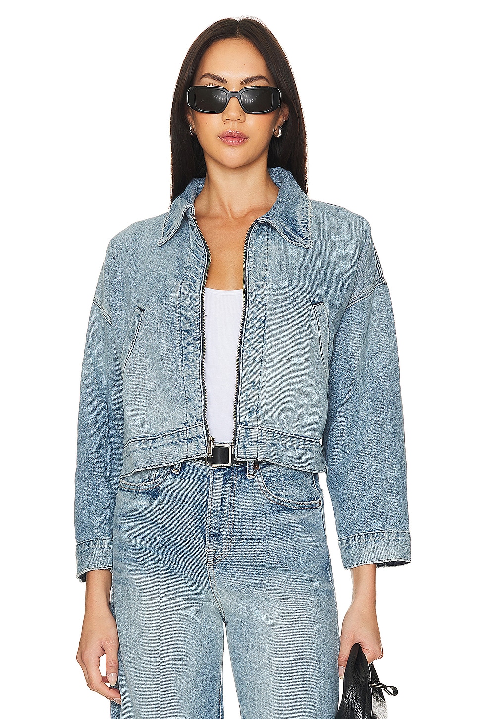 NSF Conway Zip Denim Jacket in Oceanside | REVOLVE