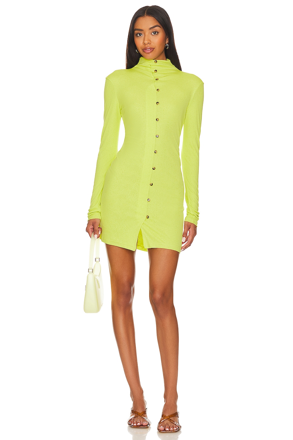 Nanushka Syenna Dress in Lime | REVOLVE