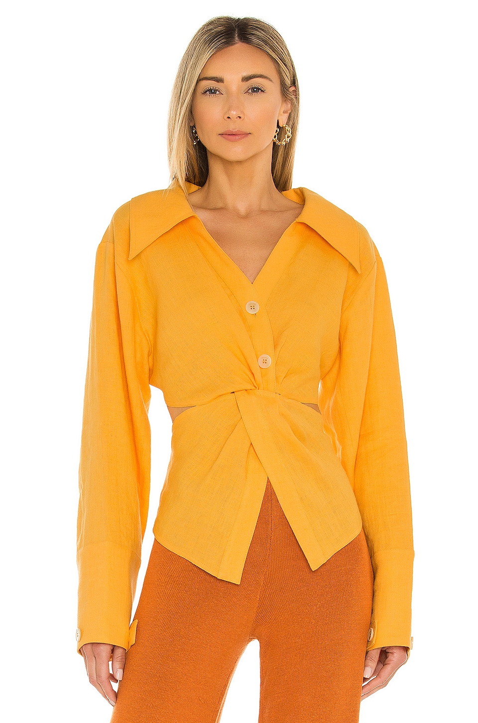 Nanushka Rasha Top in Orange | REVOLVE