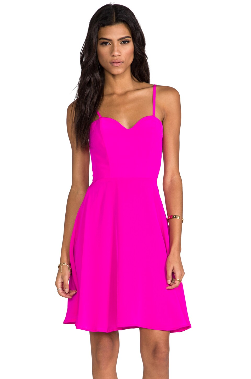 Naven Heartthrob Mini Circle Dress in Pop Pink | REVOLVE
