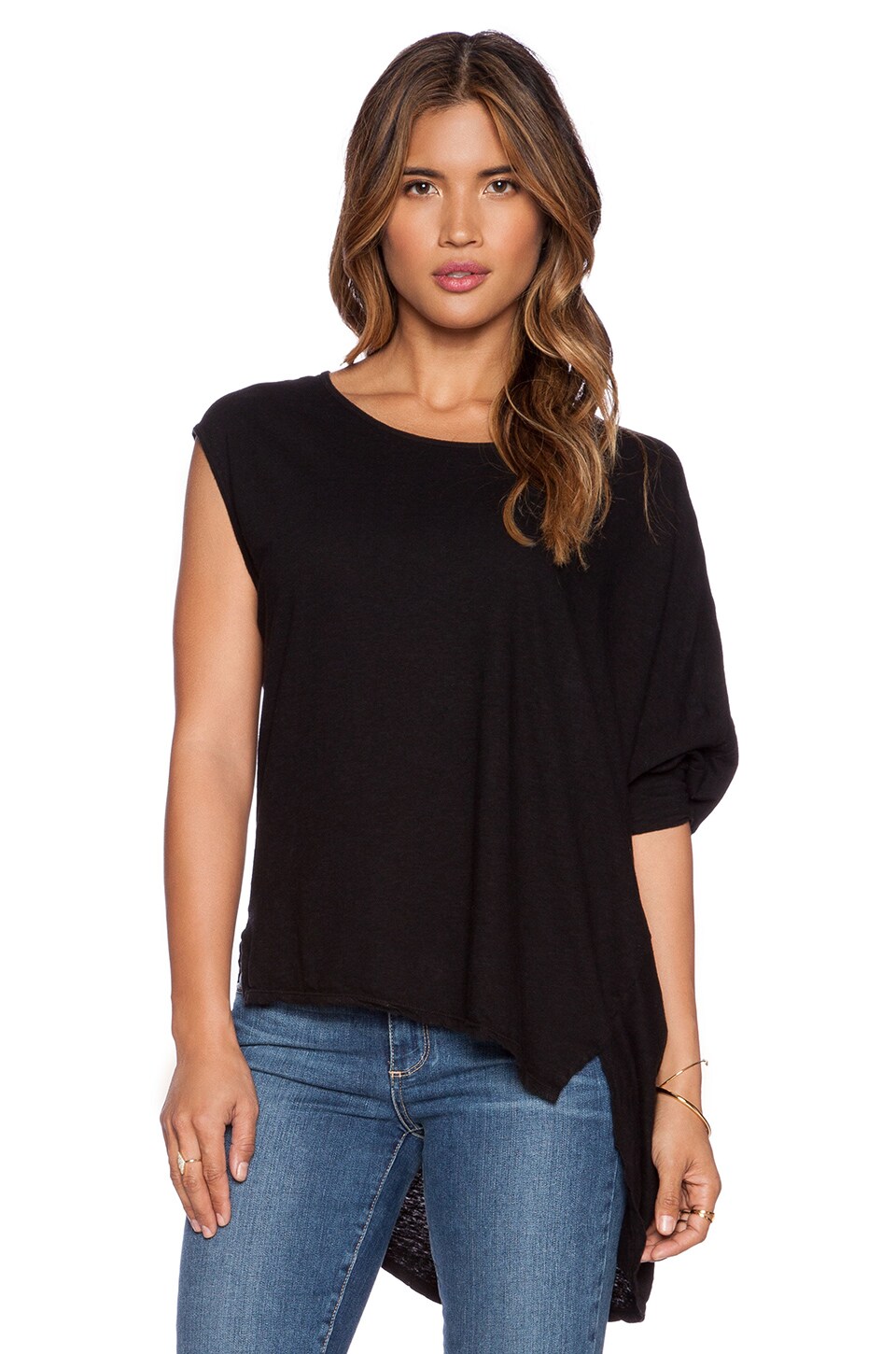 OAK Angled Tee in Black | REVOLVE