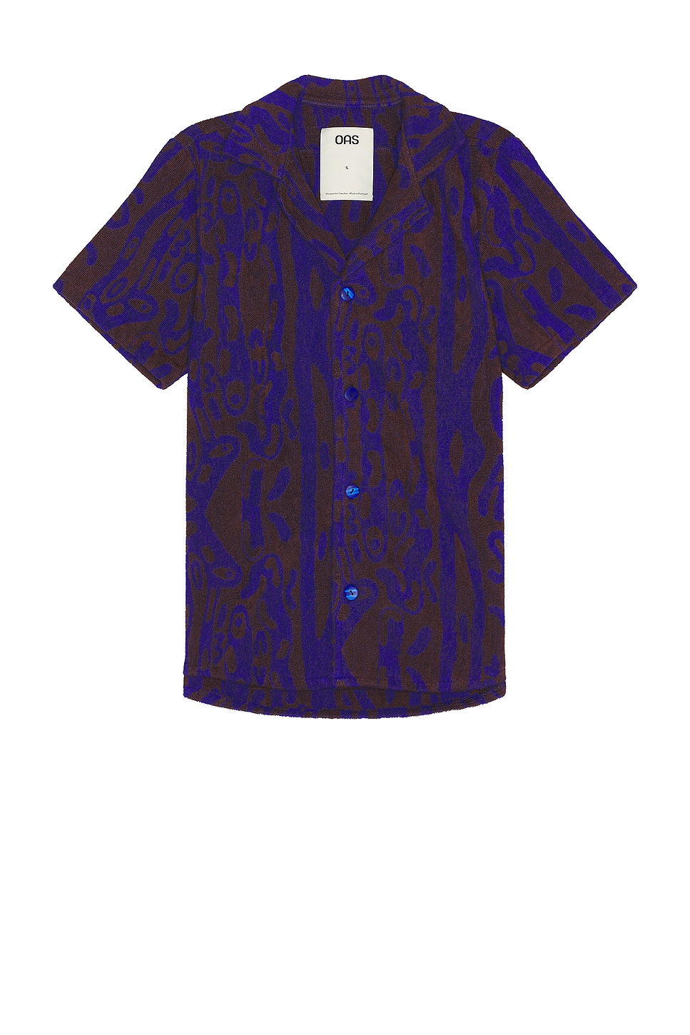 OAS Thenards Jiggle Cuba Terry Shirt in Blue | REVOLVE