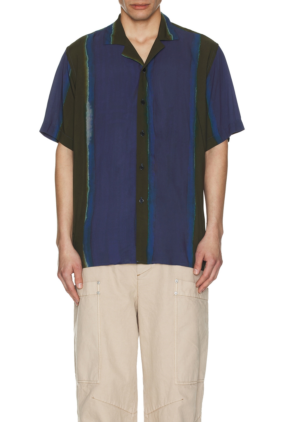 OAS Murky Mist Viscose Shirt in Blue & Green | REVOLVE