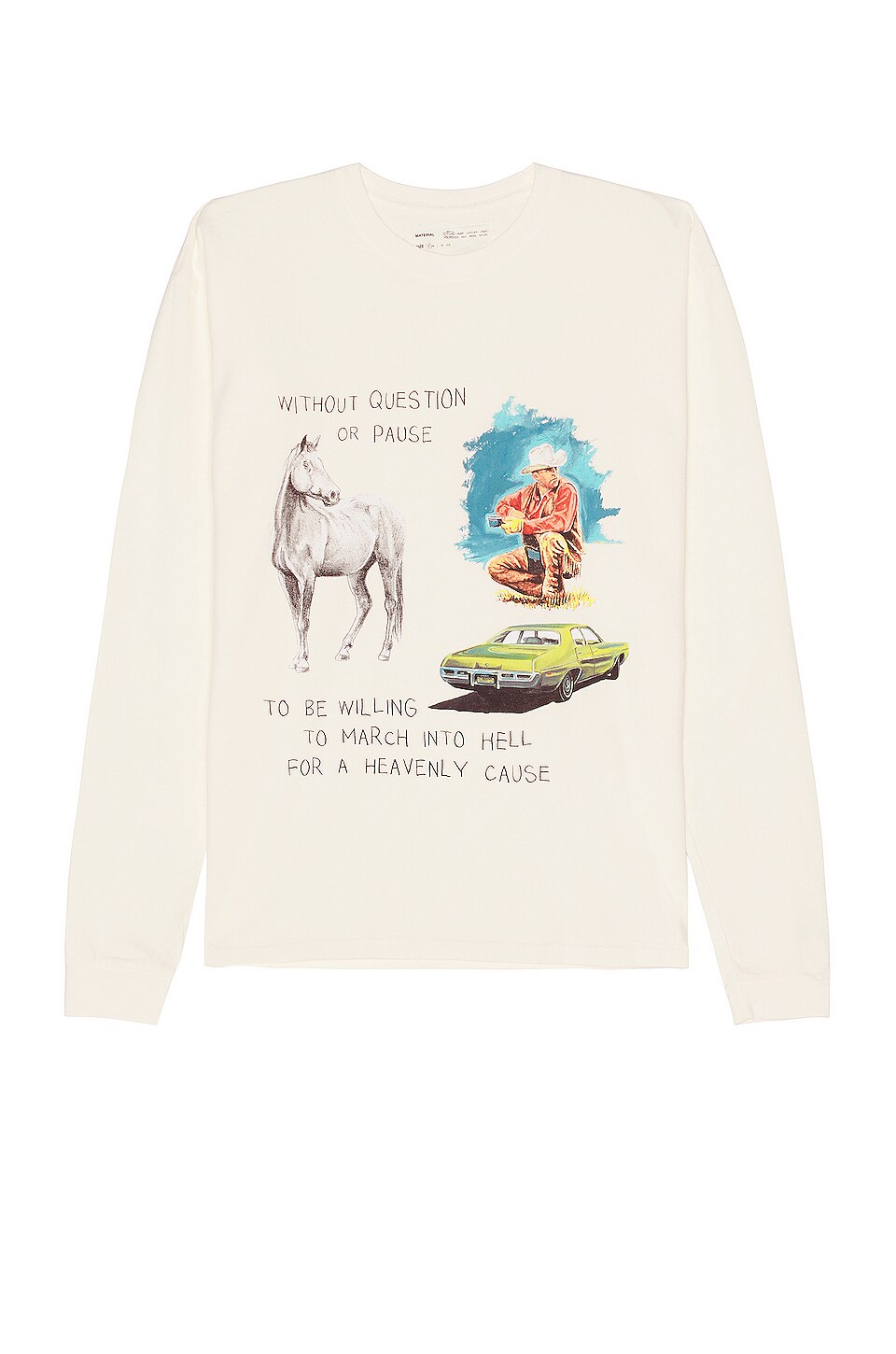 ONE OF THESE DAYS Rivers Of Rust Long Sleeve Tee in Bone | REVOLVE