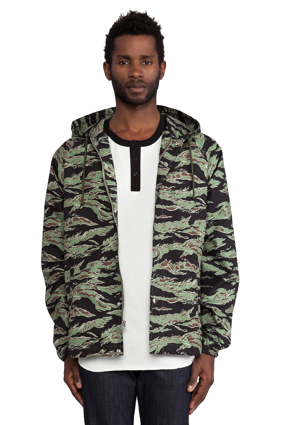 Obey Port Jacket in Tiger Camo | REVOLVE