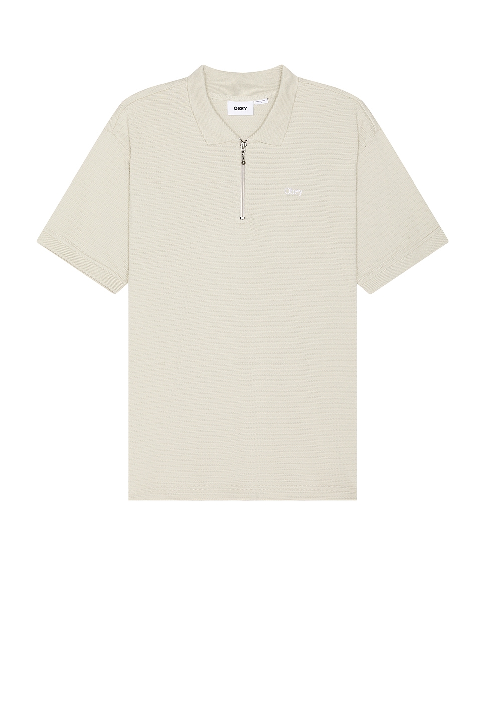 Obey Escape Zip Polo in Silver Grey | REVOLVE