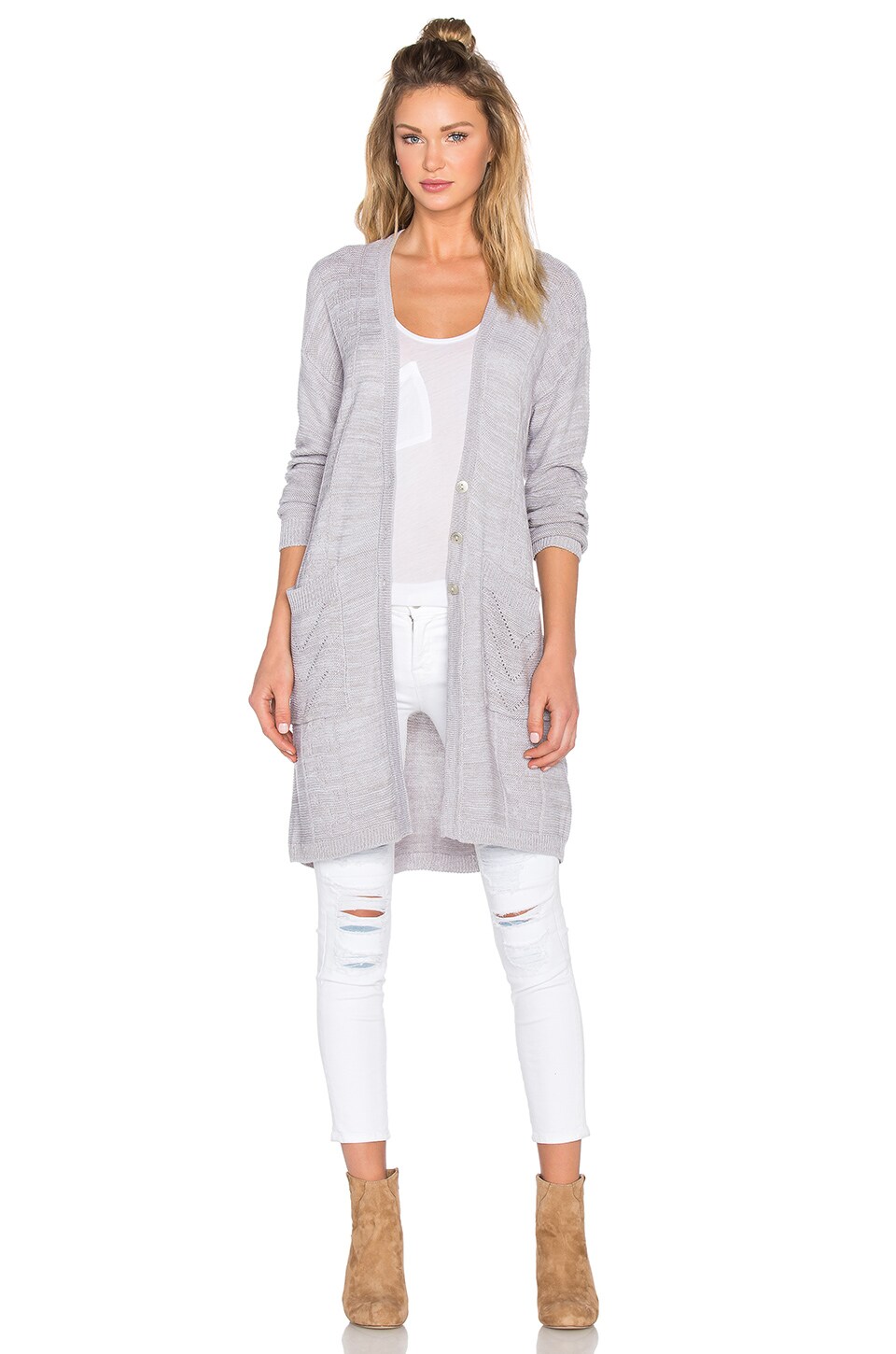 Obey Duster Cardigan in Grey | REVOLVE