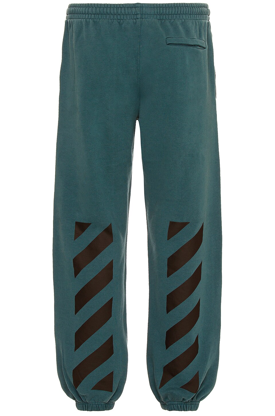 OFF-WHITE Diagonal Helvetica Slim Sweatpant in Duck Green | REVOLVE