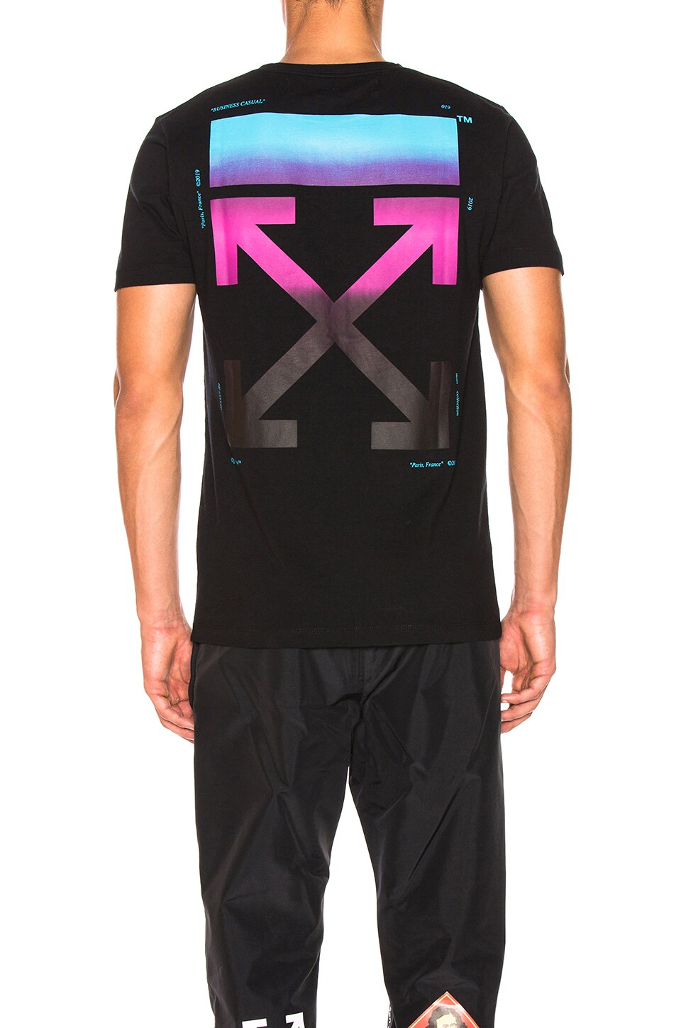 OFF-WHITE Gradient Over Tee in Black & Multicolor | REVOLVE
