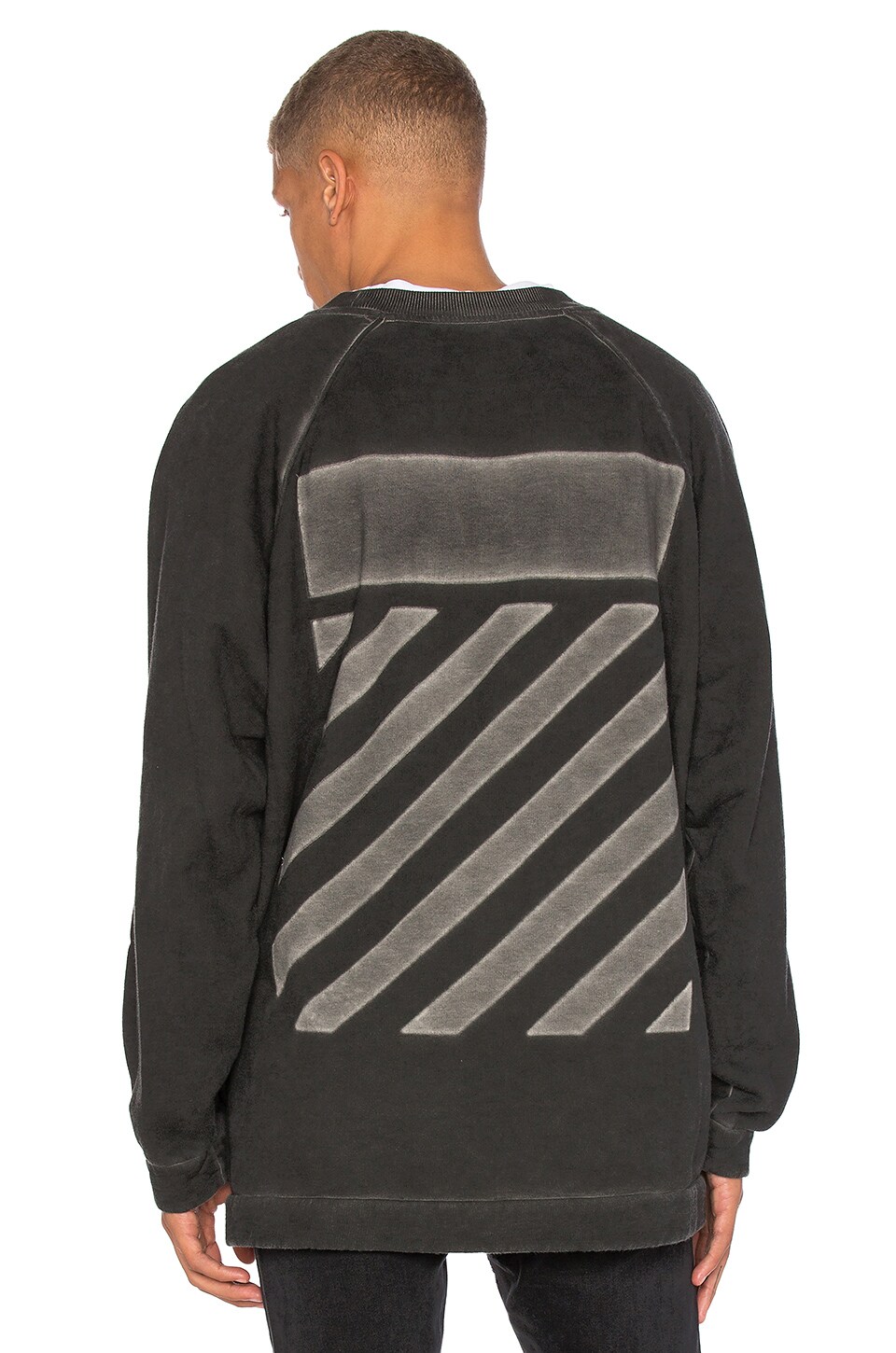 OFF-WHITE Fleece Crewneck in Black | REVOLVE