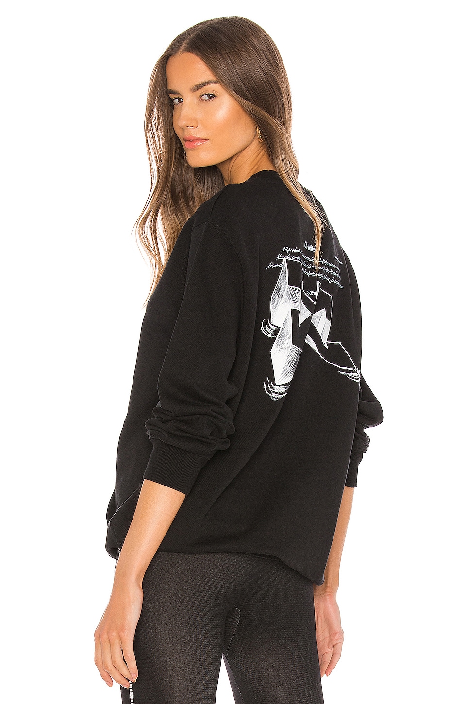 OFF-WHITE Arrow Sketch Regular Crewneck in Black & White | REVOLVE