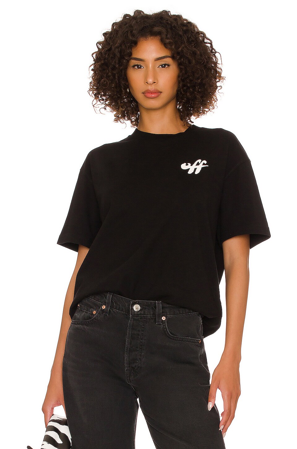 OFF-WHITE Zebra Arrow Casual Tee in Black | REVOLVE