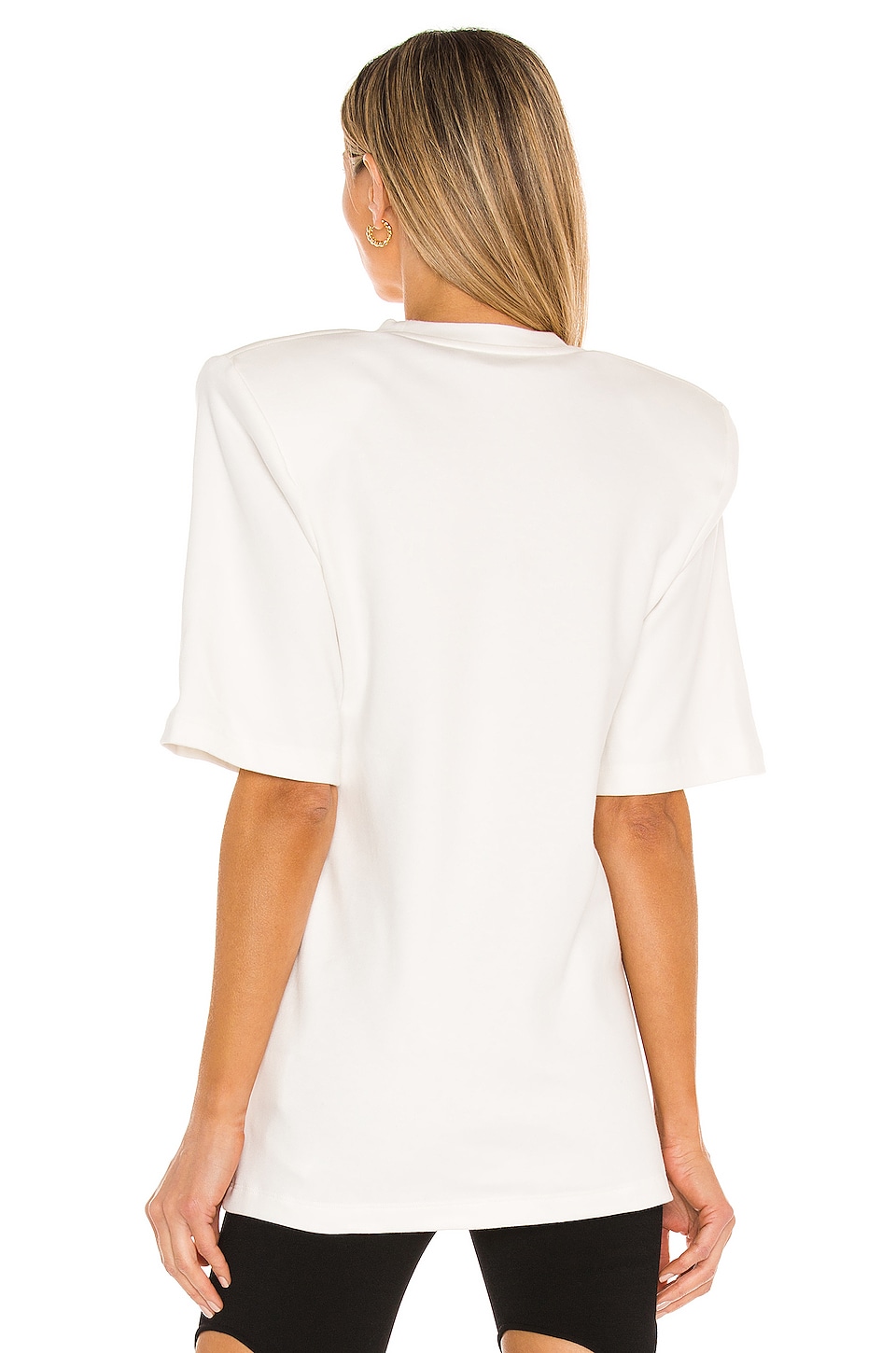 OFF-WHITE Shoulder Pad T-Shirt in White & Black | REVOLVE