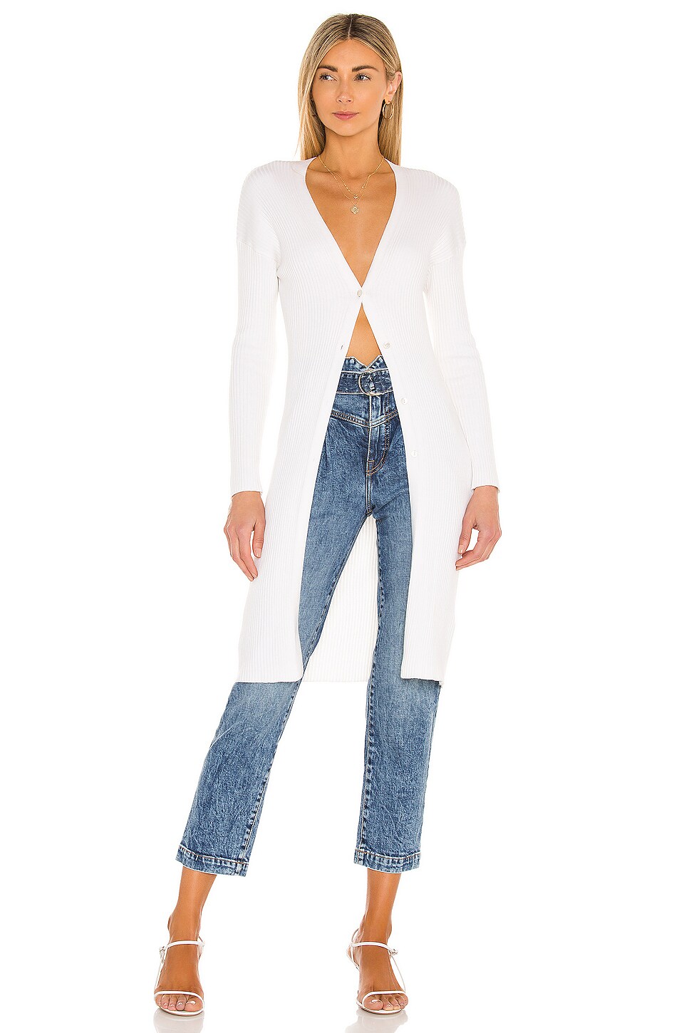 One Grey Day Lani Duster Cardigan in White | REVOLVE