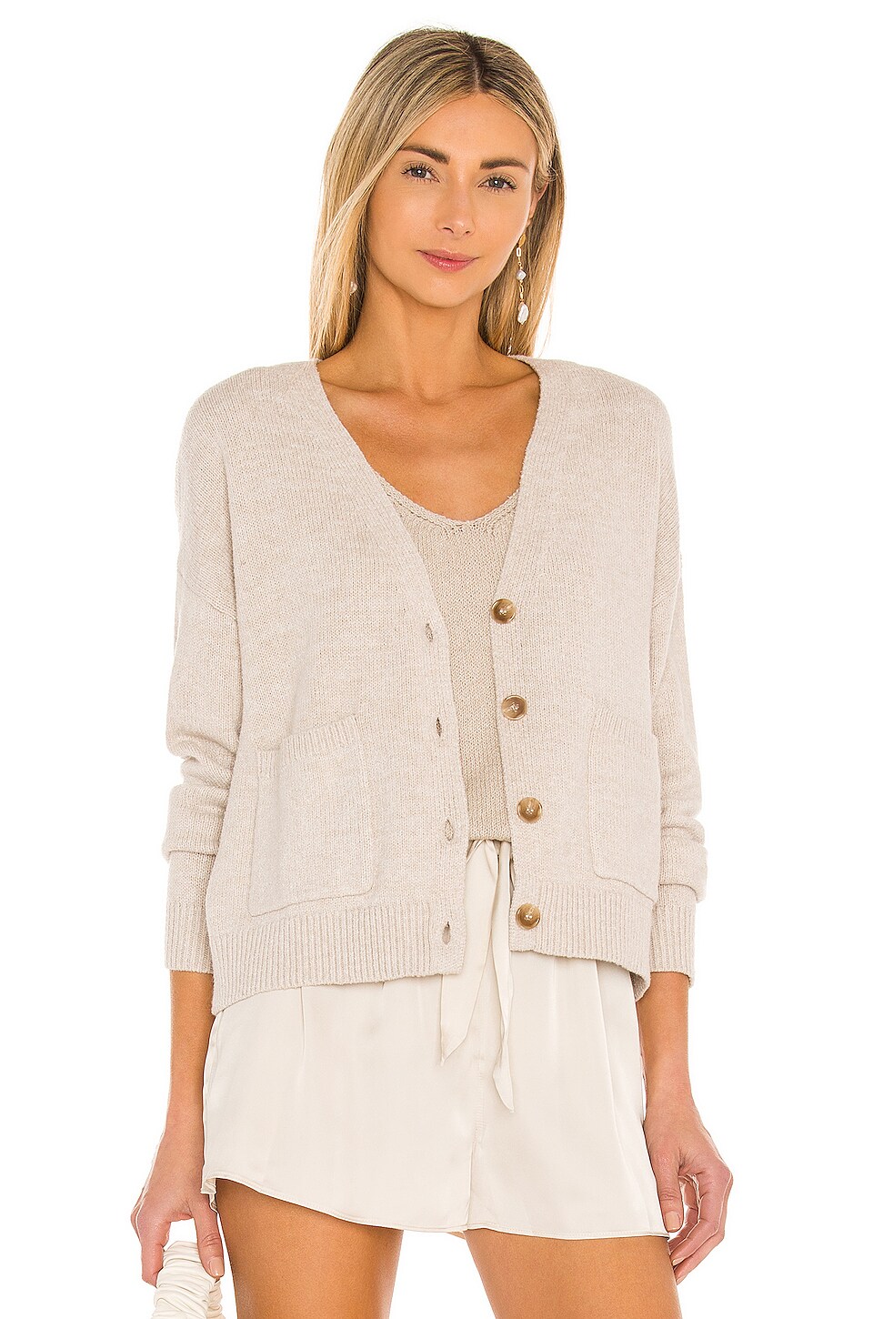 One Grey Day Olive Cardigan in Flax | REVOLVE
