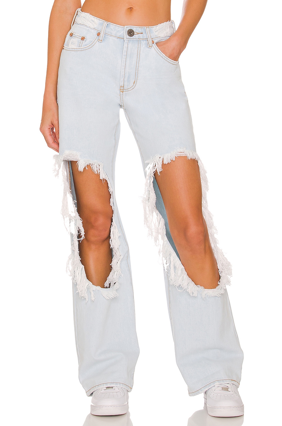 One Teaspoon Jackson Mid Waist Wide Leg Jean in Le Surf | REVOLVE
