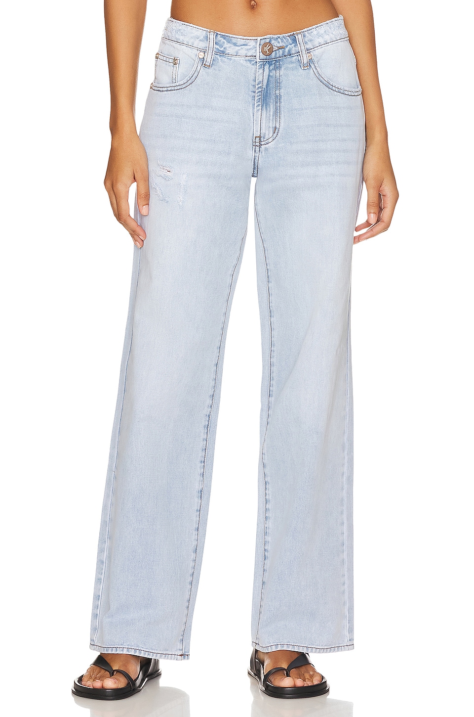 One Teaspoon Lowrider Wide Leg Jeans in Blue Latte | REVOLVE